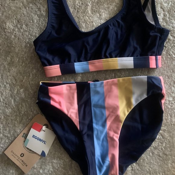 Snapper Rock | Swim | Snapper Rock Girls Size 6 Stripe Scoop Crop ...